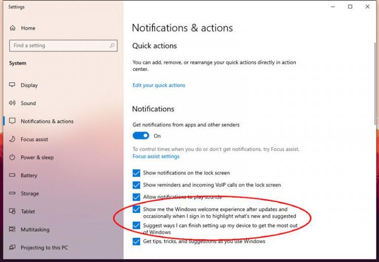 Kaip išjungti "Let's finish setting up your device" pranešimą